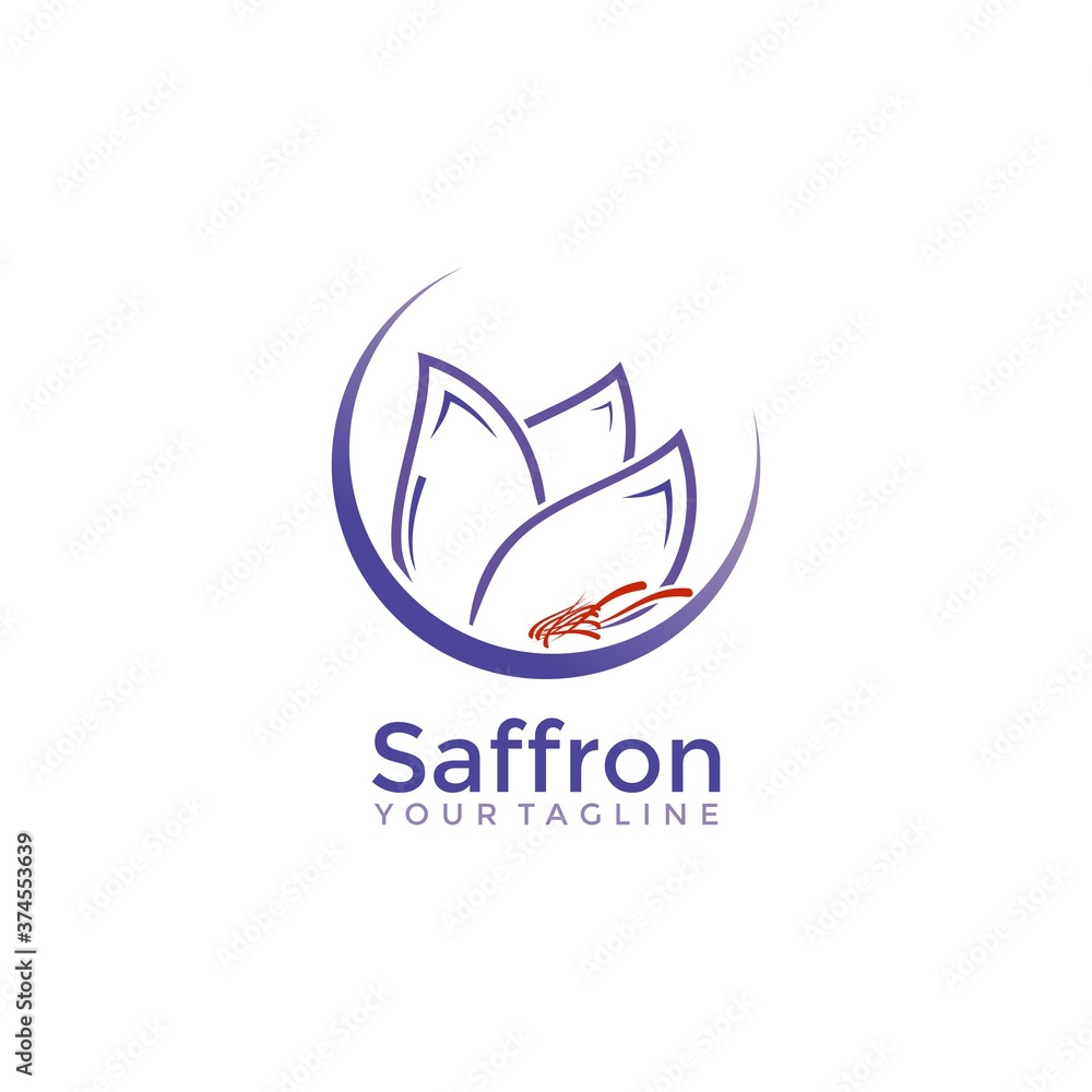 Saffron logo , flower of saffron logo vector template Stock Vector ...