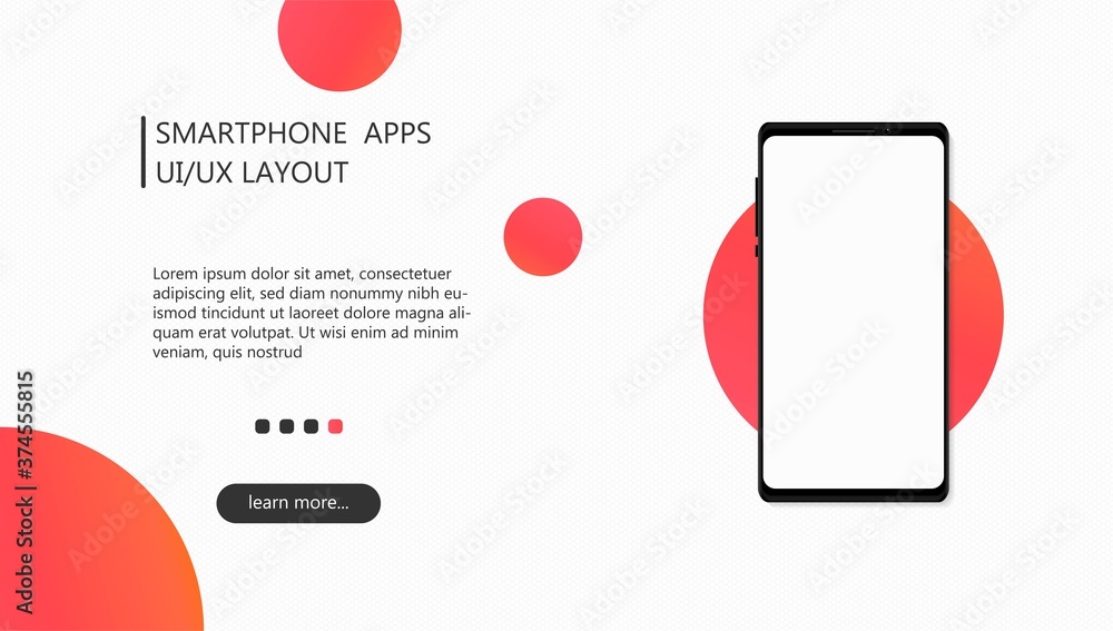Vector modern UI/UX smartphone apps layout design background for ...