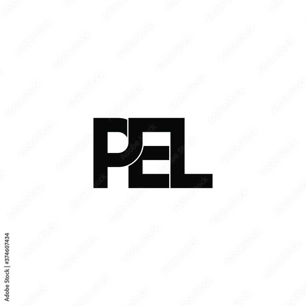 pel letter original monogram logo design Stock Vector | Adobe Stock