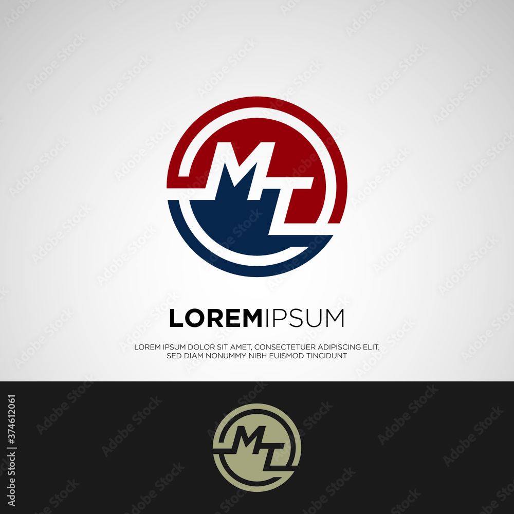 Letter M and T logo vector desing Stock Vector | Adobe Stock