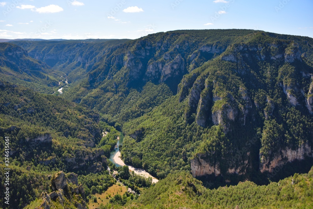 Les Gorges du Tarn depuis le panorama du "Point Sublime" Stock Photo ...