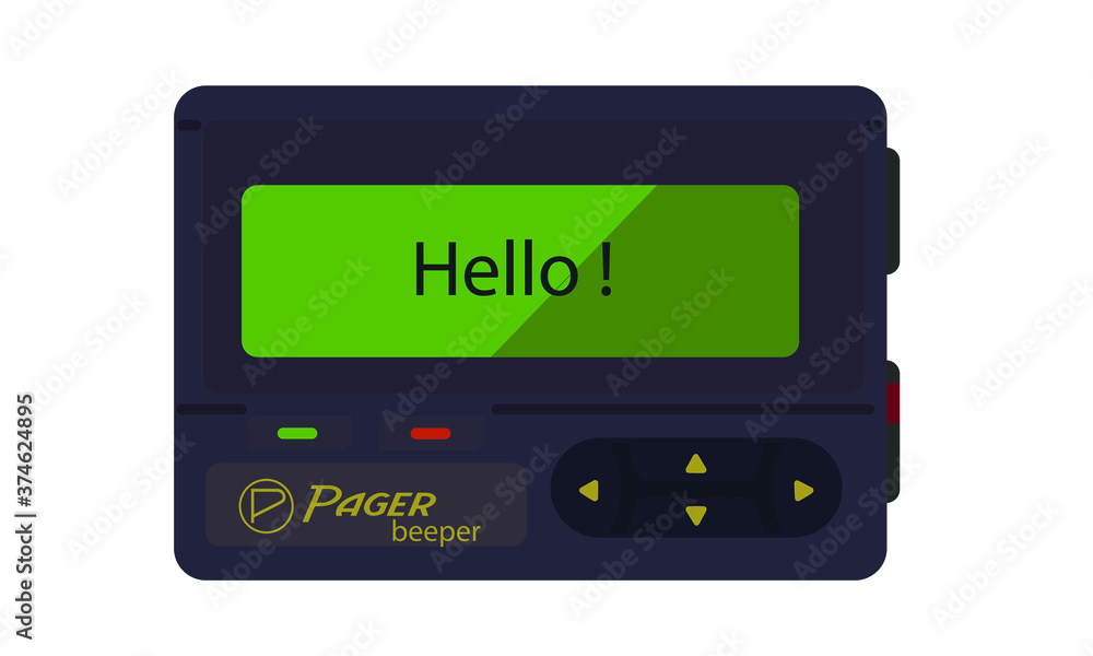One way communication tool pager Stock Vector | Adobe Stock
