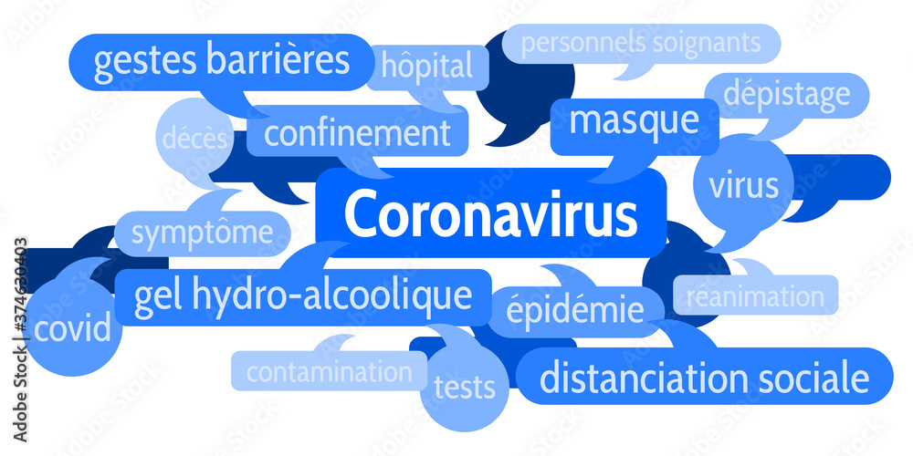 Nuage de Mots Coronavirus v8 Stock Vector | Adobe Stock