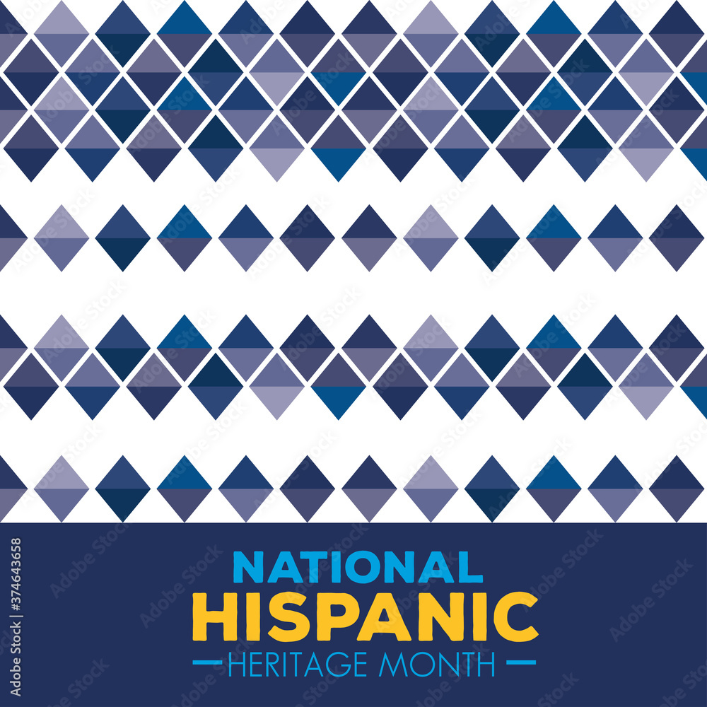 blue pattern background design, national hispanic heritage month and ...