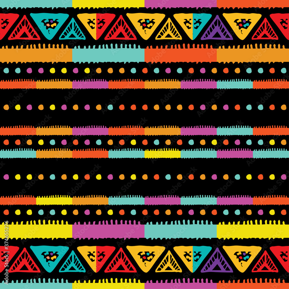 Ethnic seamless pattern in native style. Tribal vector seamless pattern ...