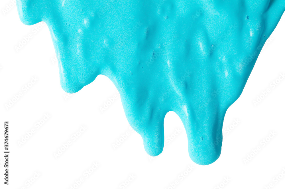 Blue slime isolated on a white background Stock Photo | Adobe Stock