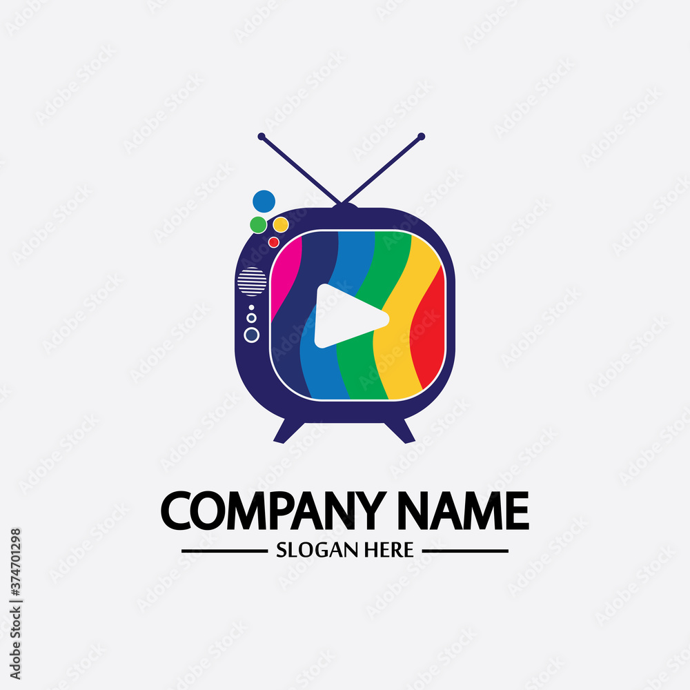 Tv Logo Design Media Technology Symbol Television,television media play ...