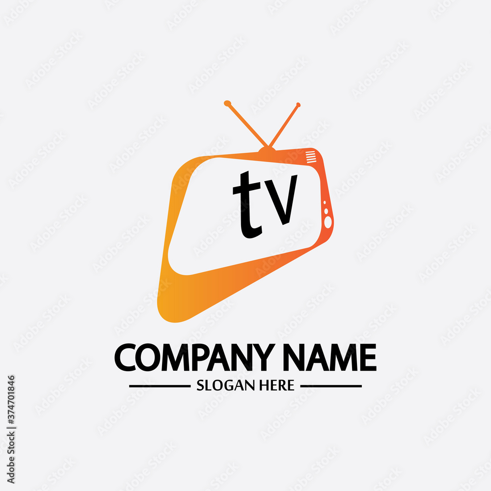 Tv Logo Design Media Technology Symbol Television,television media play ...