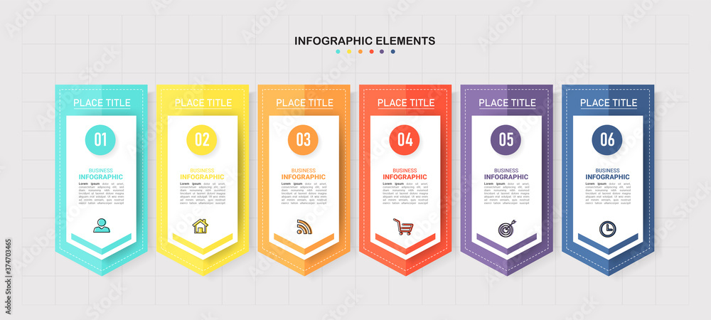 Colorful Infographics banner design template, can be used for workflow ...