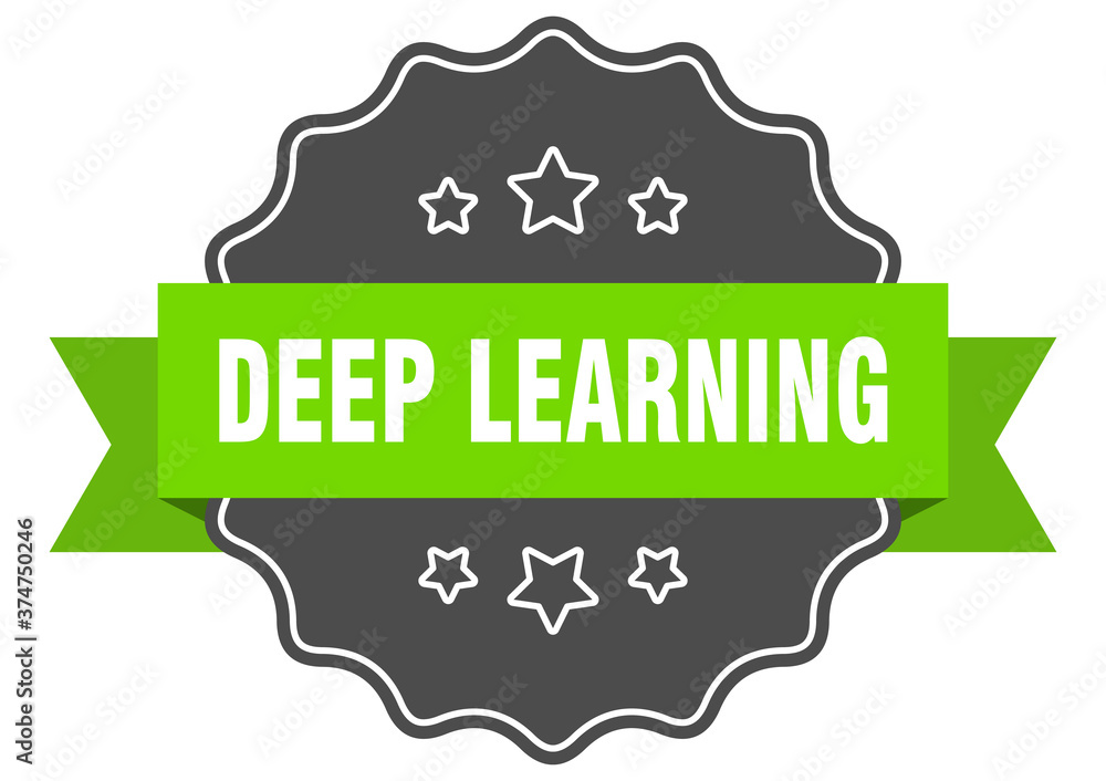 deep learning label. deep learning isolated seal. sticker. sign Stock ...