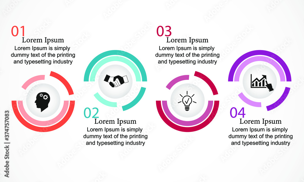 Business data visualization, infographics. Scheme of the process of ...
