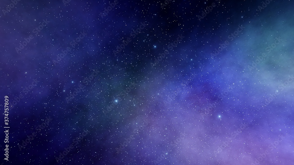 Stars in sky, starry night starlight shine of milky way, space cosmic ...