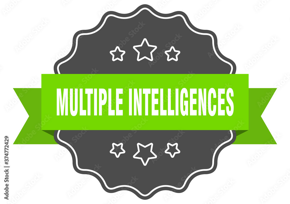 multiple intelligences label. multiple intelligences isolated seal ...