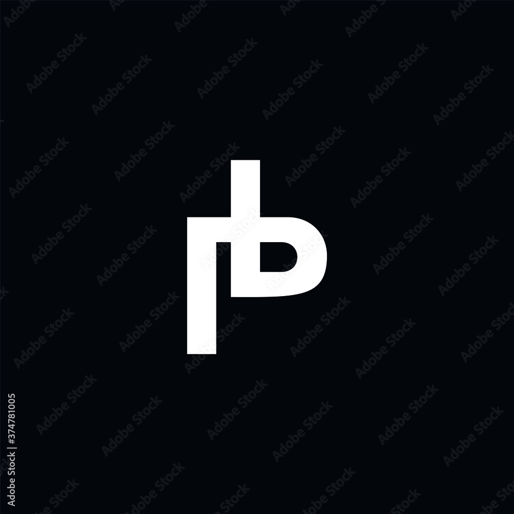 PB or P B letter alphabet logo design in vector format. Stock Vector ...