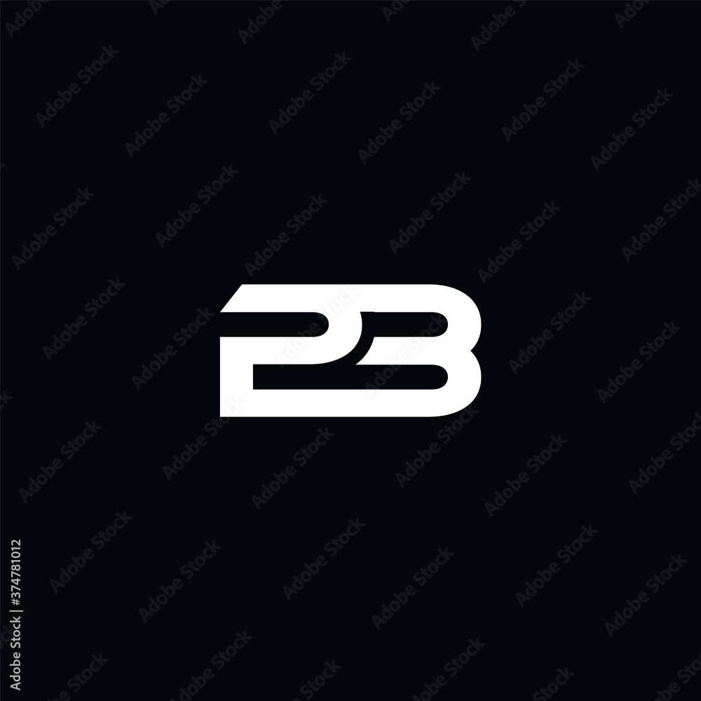 PB or P B letter alphabet logo design in vector format. Stock Vector ...