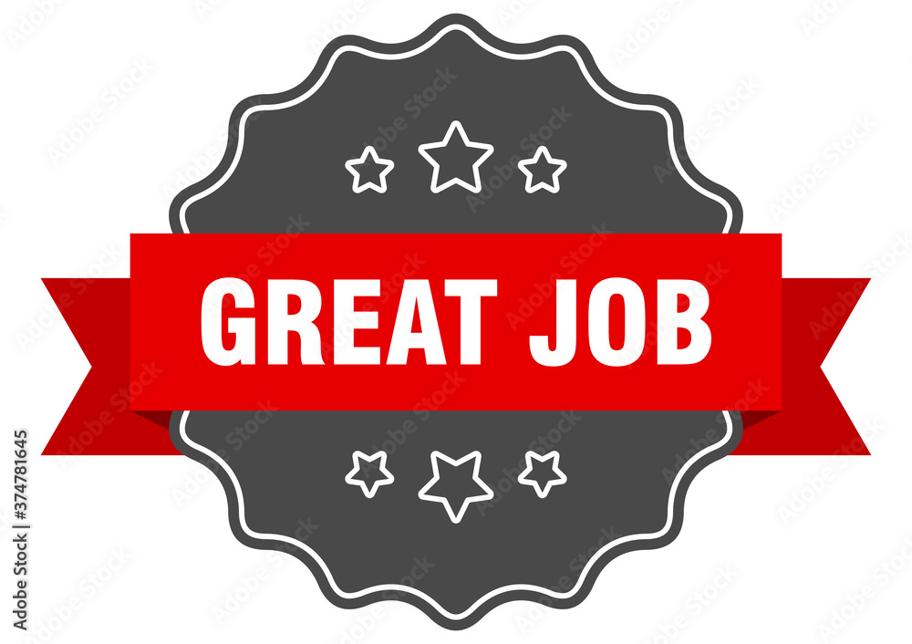 great job label. great job isolated seal. sticker. sign Stock Vector ...