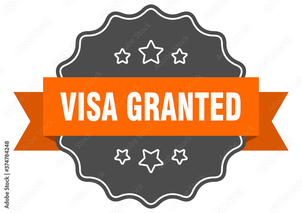 visa granted label. visa granted isolated seal. sticker. sign Stock ...