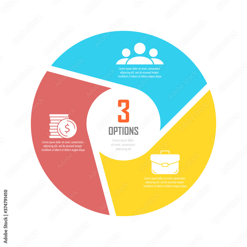 Circle infographics template can be used diagram, presentation or web ...