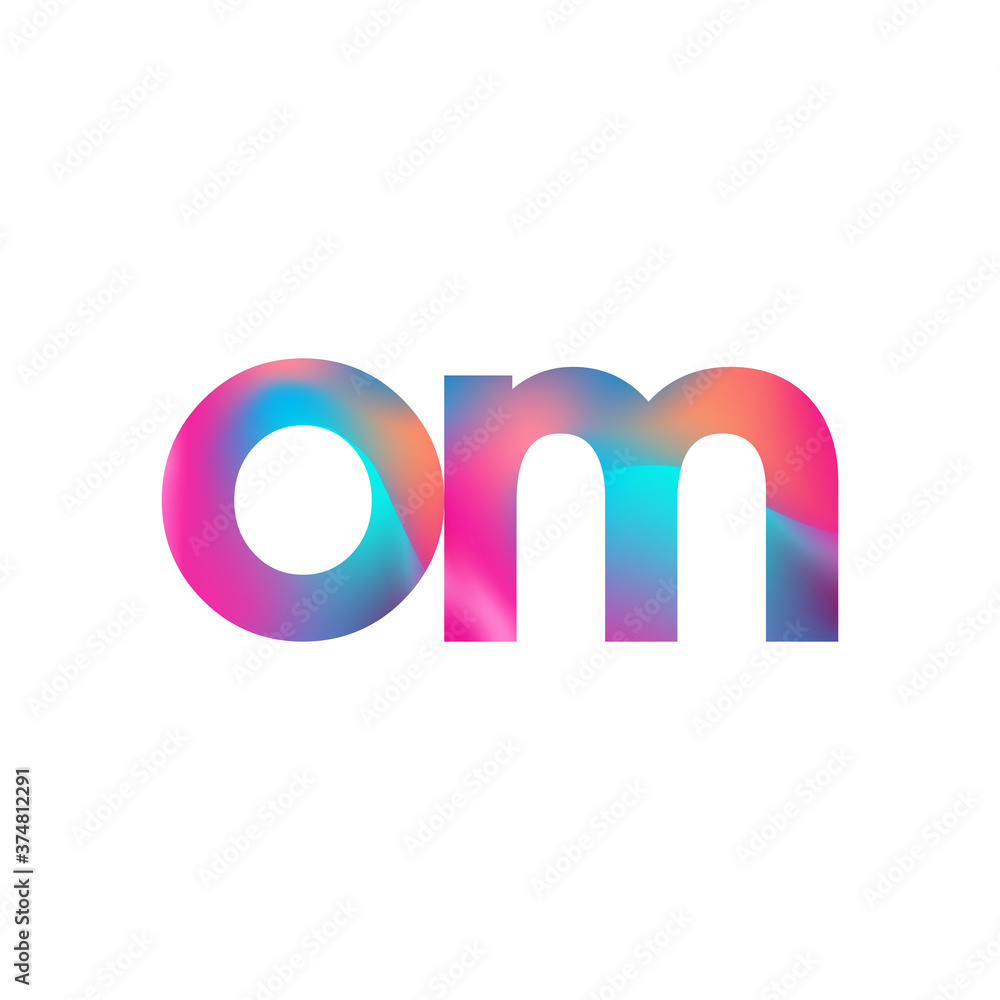 Initial Letter OM Logo Lowercase colorful design, Modern and Simple ...