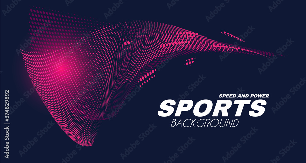 Abstract sport background with motion elements. Light dynamic effect ...