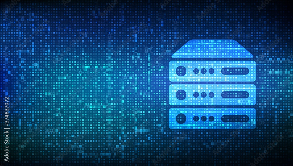 Server and data storage background. Computer server icon made with ...