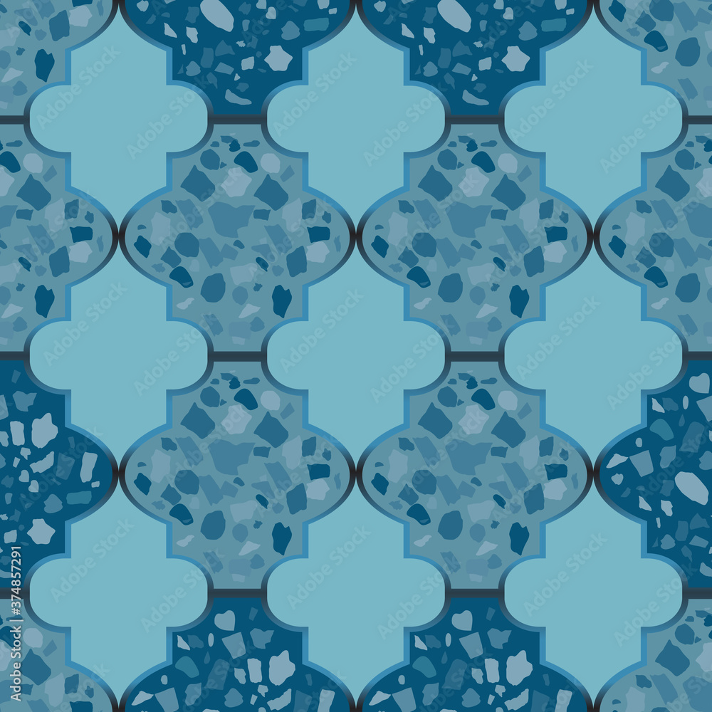 Vector Seamless Arabic, Oriental, Luxurious Pattern with the Granite ...