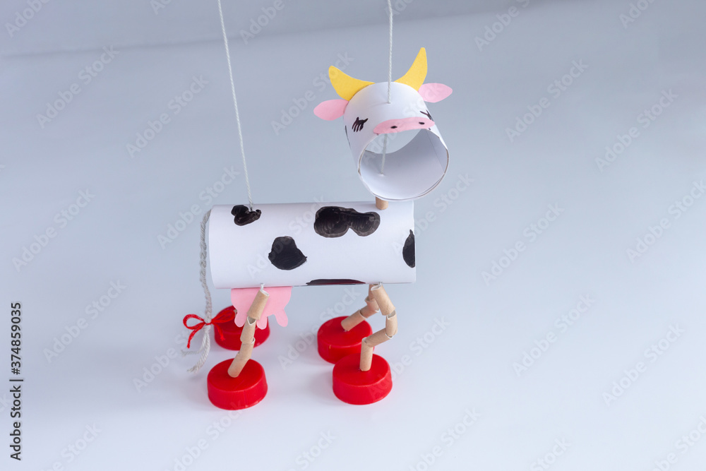 cute cow toilet paper roll craft for kid and kindergarten, DIY, year of ...