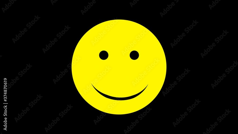 PNG Alpha.Smile symbol.Shape animation 2D graphic HUD.Cartoon yellow ...
