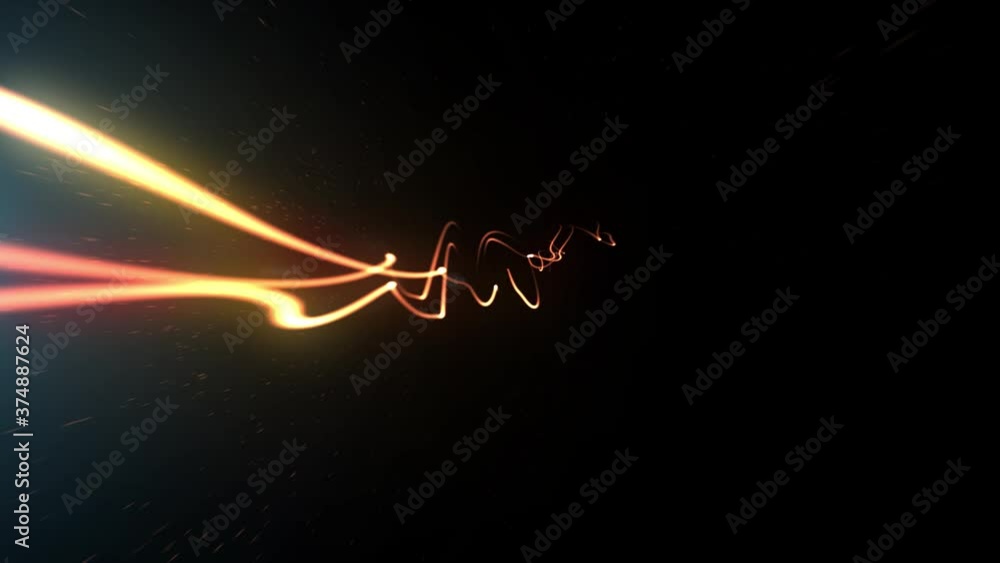 Abstract Glowing Light Strokes Beams Background Loop/ 4k animation of ...