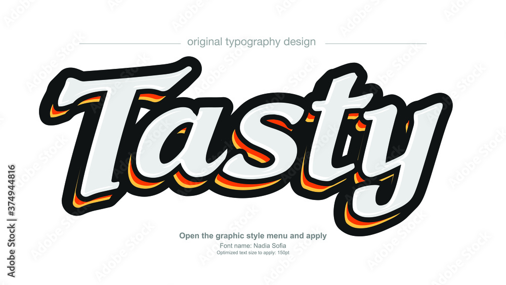 Modern White Cursive 3D Text Effect with Neon Red Colorful Outline ...