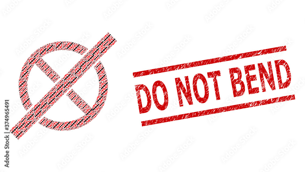Recursive collage no rules and Do Not Bend unclean stamp print. Vector ...