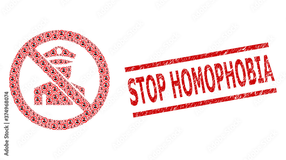 Recursive collage stop policeman and Stop Homophobia rubber seal ... Recursive collage stop policeman and Stop Homophobia rubber seal ...