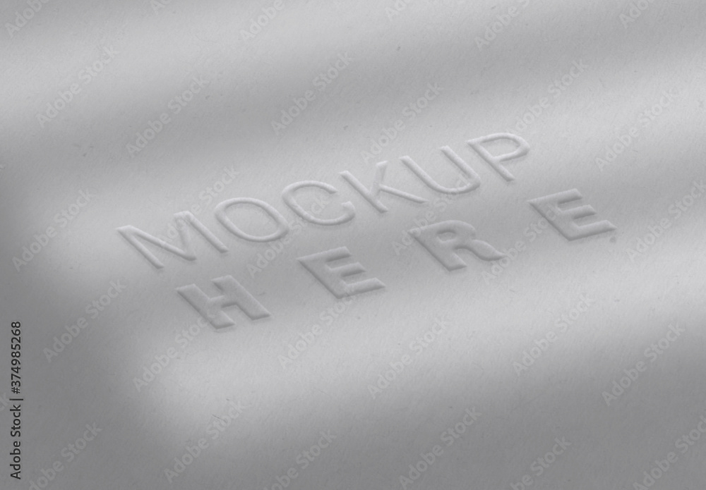 Embossed Paper Logo Effect Mockup Stock Template | Adobe Stock
