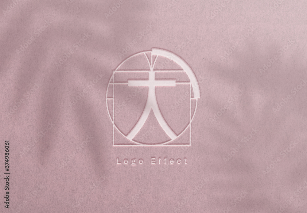 Letterpress Logo Mockup Stock Template | Adobe Stock