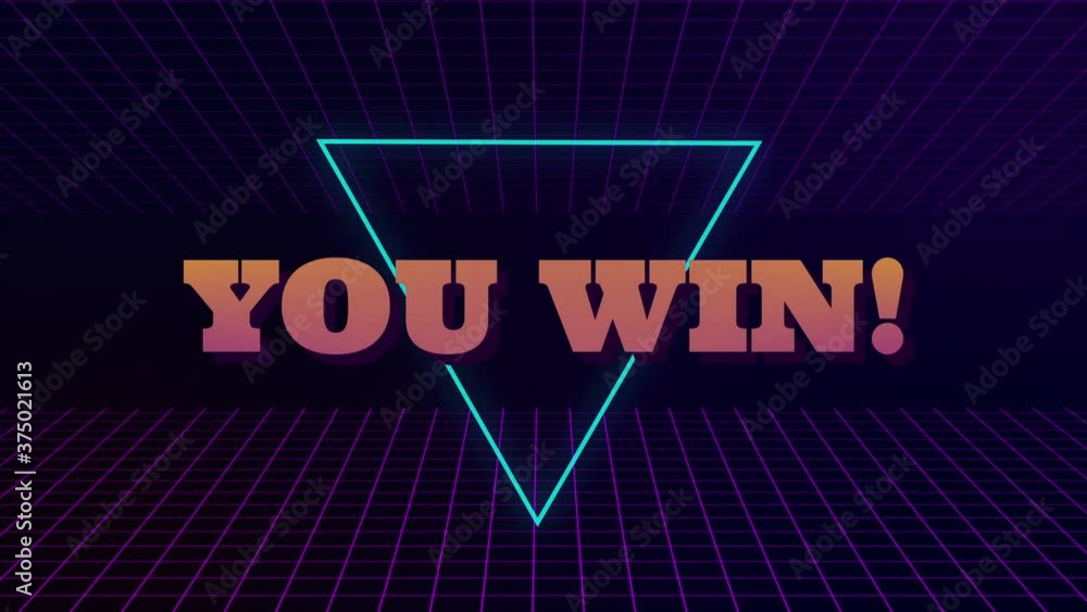Vidéo Stock VHS retro animation with the appearing neon triangle and ...