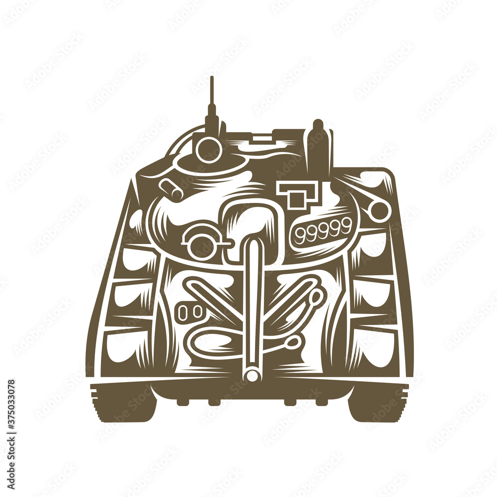 Vetor de Battle tank logo design vector, camouflage tank, battle tank ...