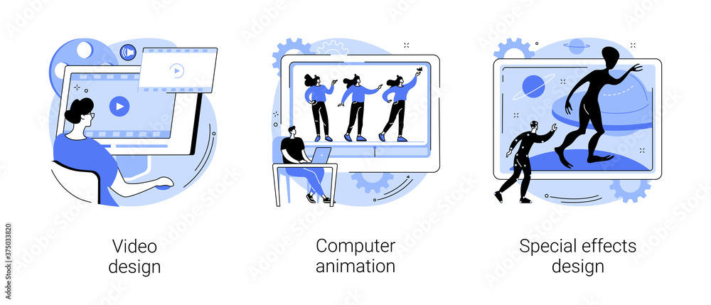 Vecteur Stock Video post production abstract concept vector ...