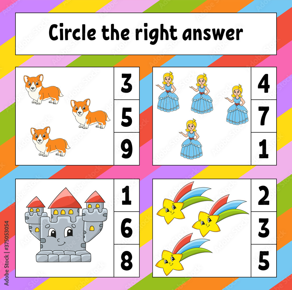 Circle the right answer. Education developing worksheet. Activity page ...