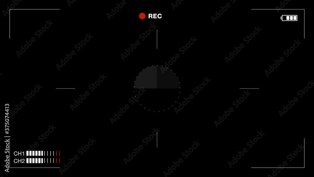 Camera viewfinder digital overlay display - 4k. Alpha channel included ...