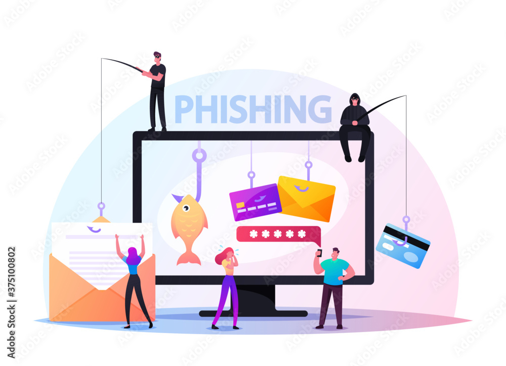Password Phishing Hacker Attack Concept Hackers Stealing Personal