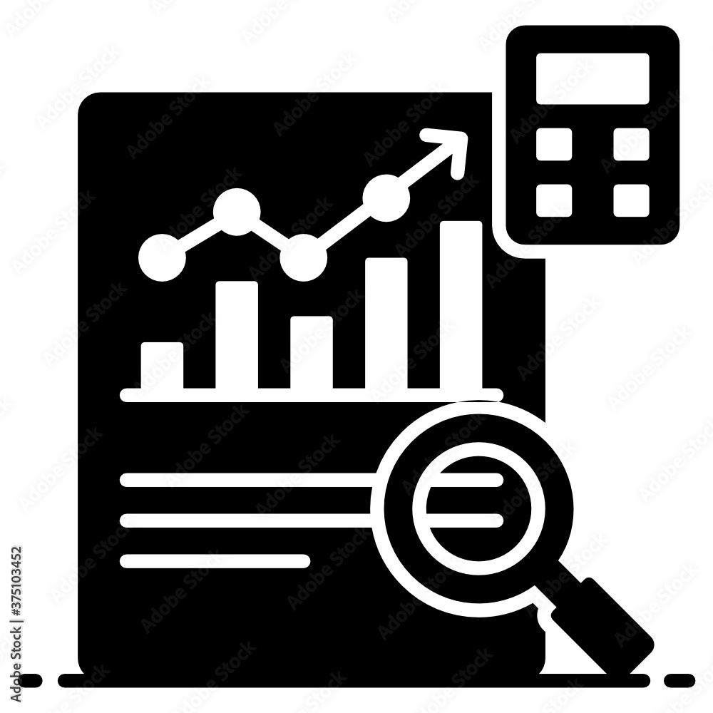 An icon design of qualitative data, data visualization Stock Vector ...
