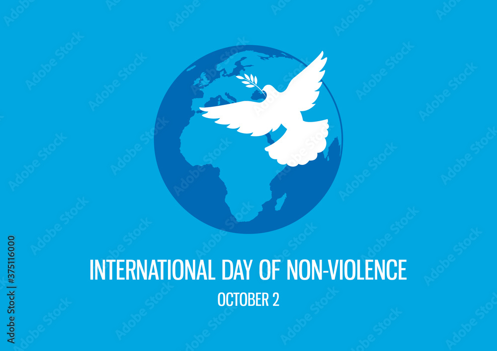 Vetor do Stock: International Day of Non-Violence vector. Dove of Peace ...