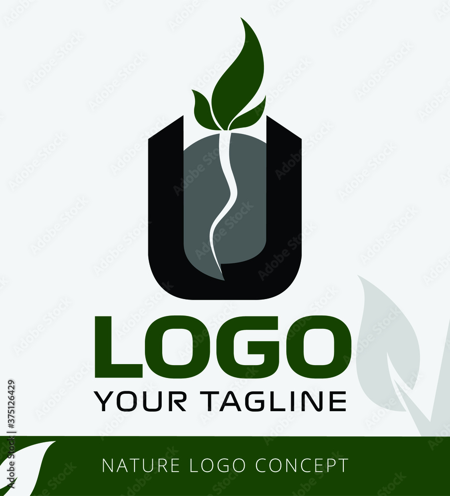 Tree planting logo. illustration of the concept of go green to save the ...