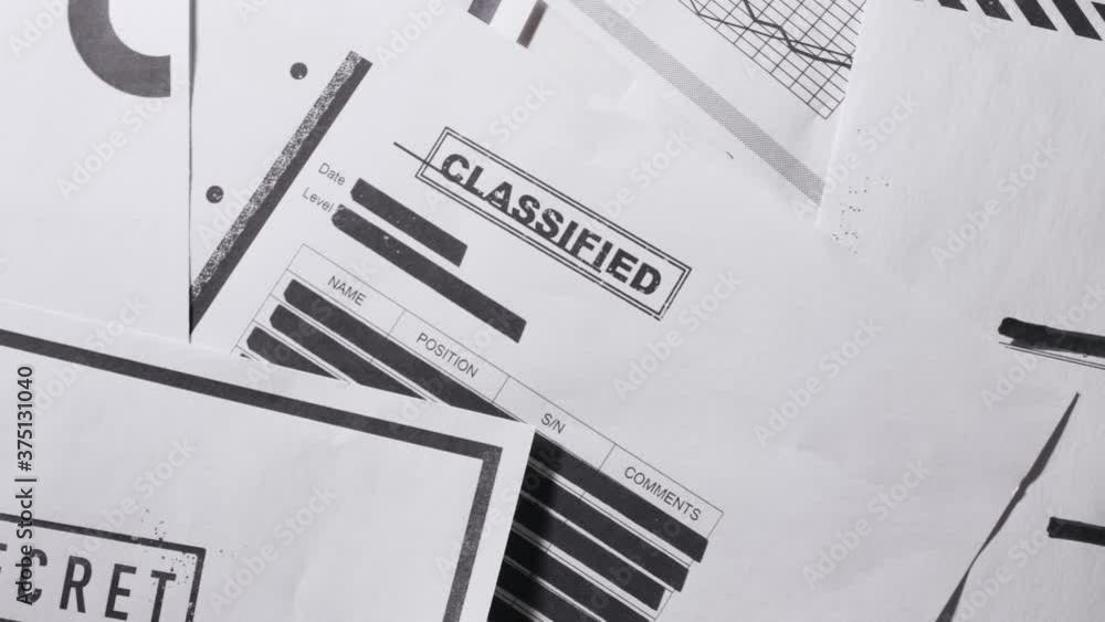 Top down shot moving across different secretive official important ...