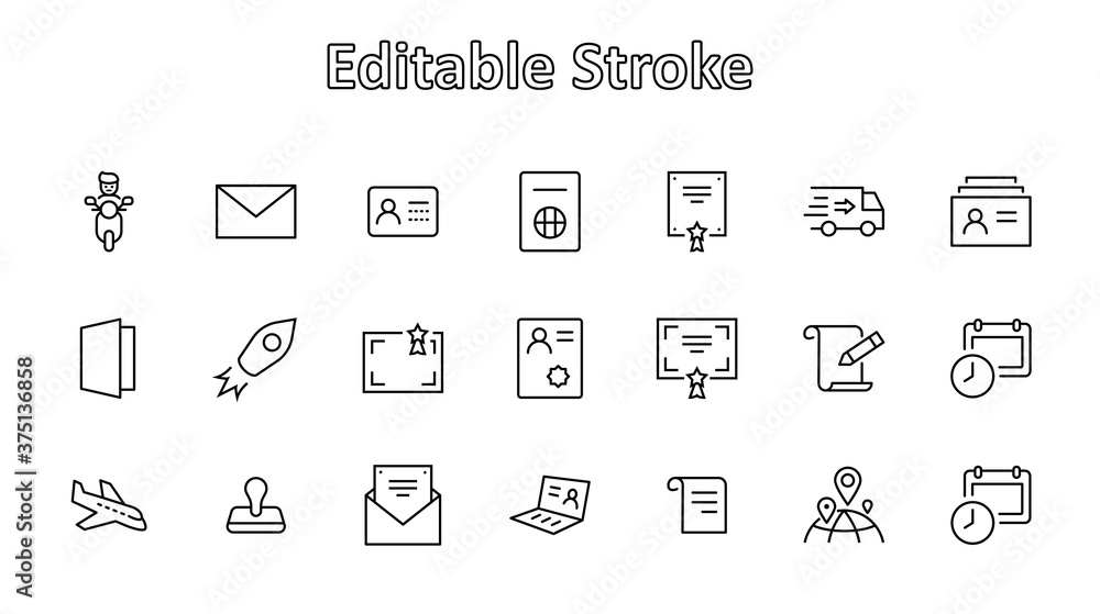 Set of Legal Documents Related Vector Line Icons. Contains such Icon as ...