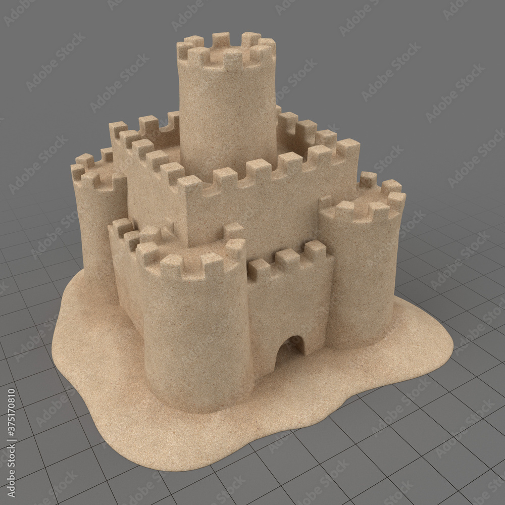 Sand castle 2 Stock 3D asset | Adobe Stock