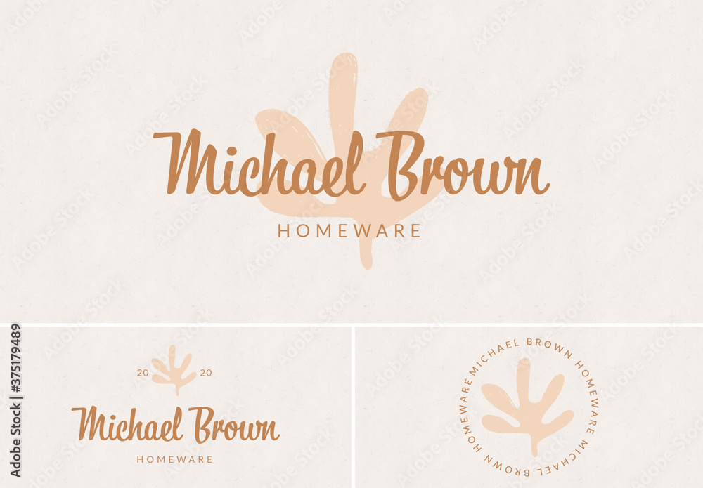 Trendy Modern and Unique Logo Layout Set Stock Template | Adobe Stock