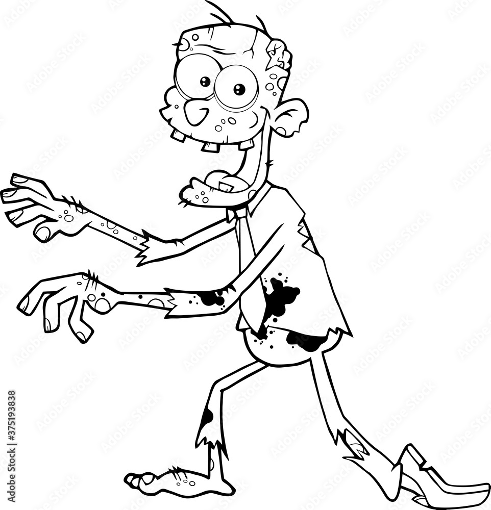 Zombie Cartoon Images Black And White