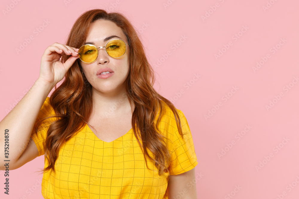 Beautiful Attractive Young Redhead Plus Size Body Positive Female Woman