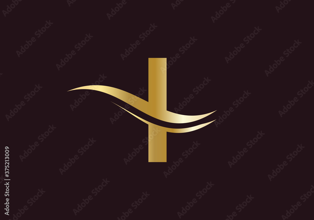 Initial I logo design swoosh. vector I logo for business and company ...
